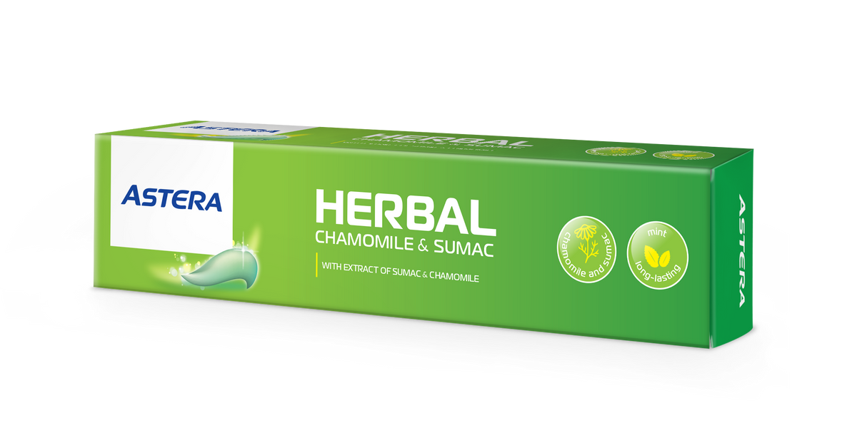 ASTERA Toothpaste HERBAL,Chamomile & Sumac 110g – Ellbabeauty.com