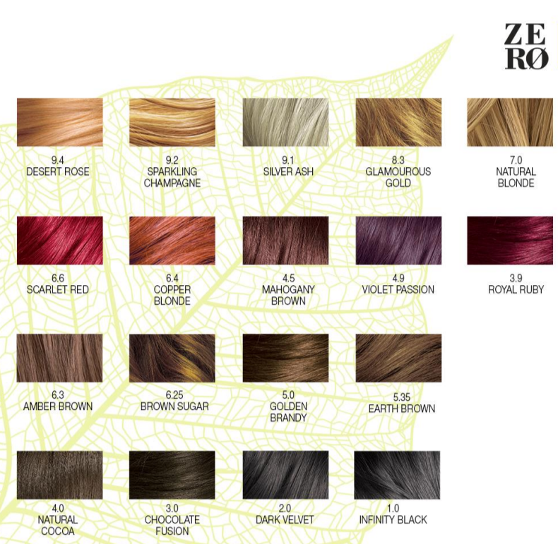Infiniti Hair Colour Shade Chart
